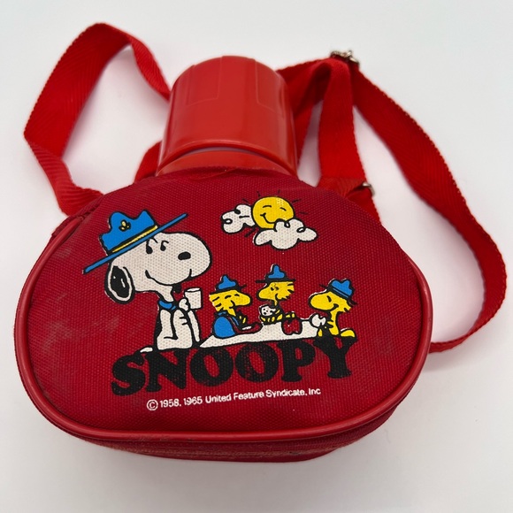Peanuts | Other | 6s Snoopy Woodstock Canteen Vintage Thermos Peanuts ...
